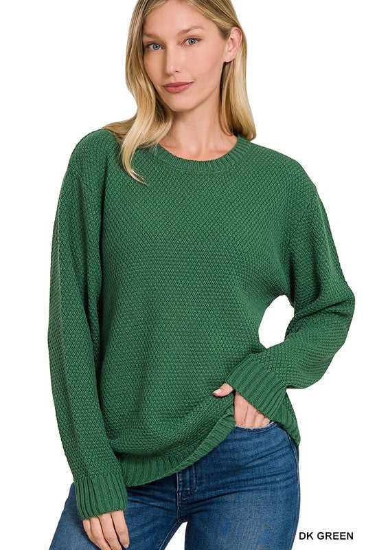 Round Neck Basic Sweater – Rocky Road Boutique